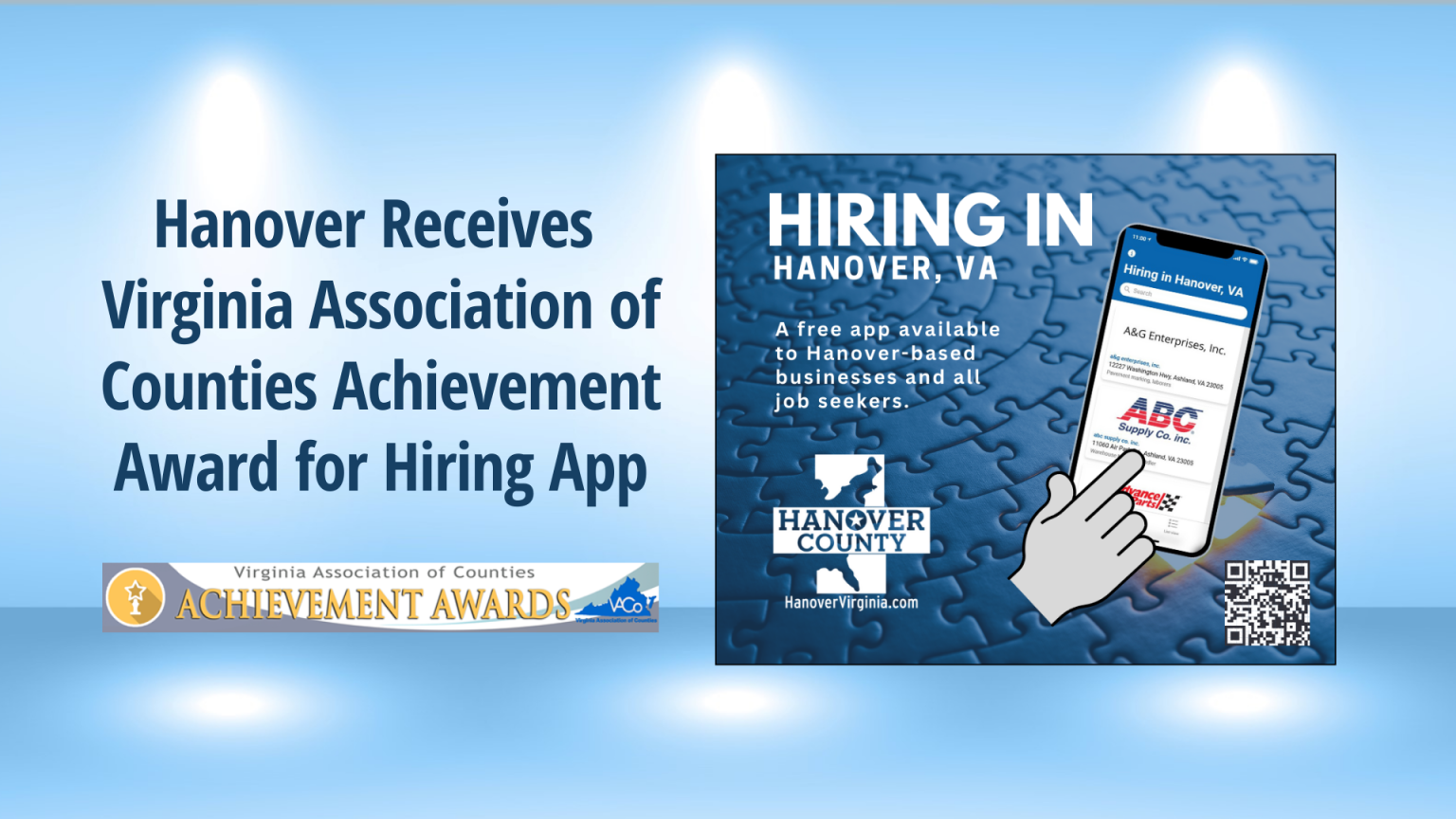Hiring in Hanover, VA App Awarded 2024 VACo Achievement Award : Hanover ...