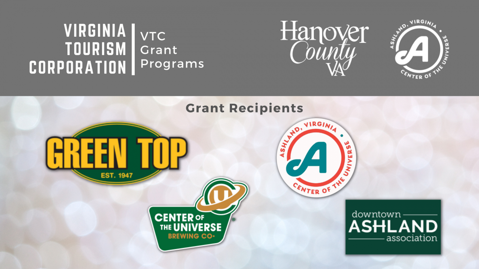 Four Hanover County And Town Of Ashland Tourism Initiatives Receive Vtc